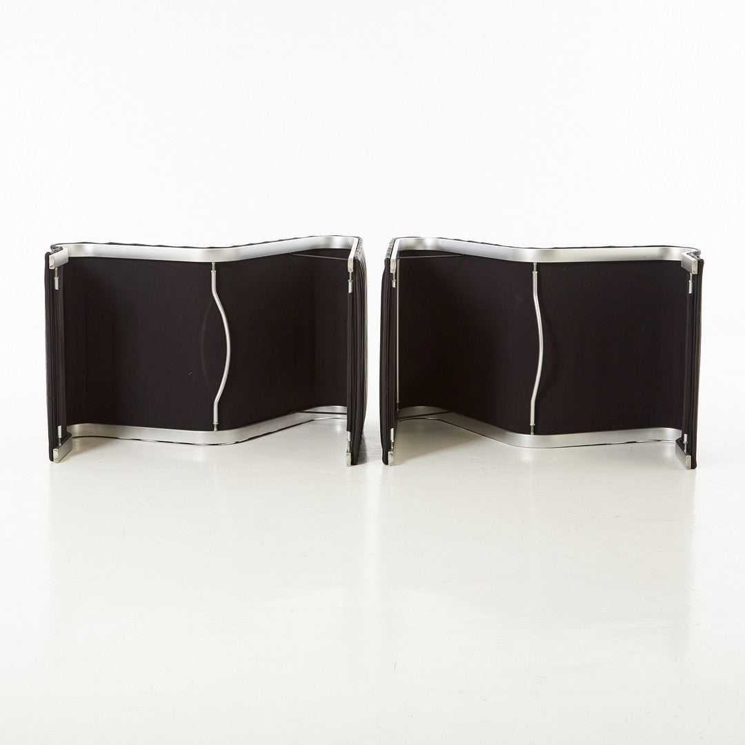 Pair of Eric Sigfrid Persson (Sweden, 1906-1992) Chairs. - Black Leath ...